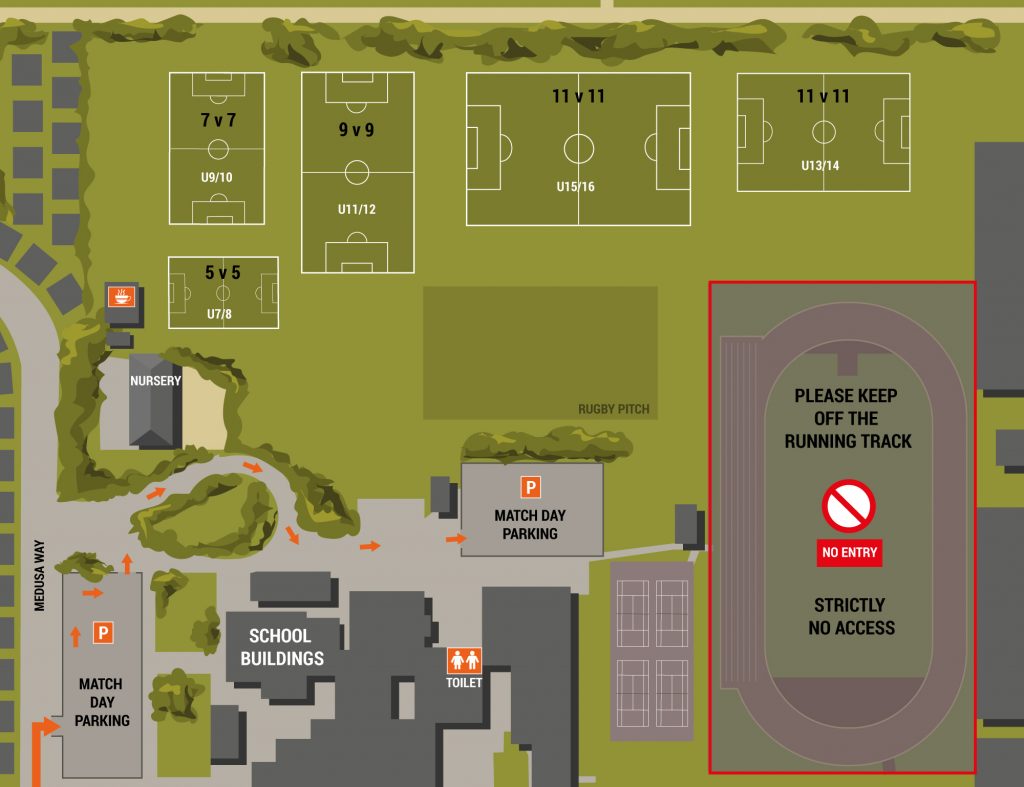 For visiting teams - Sandy Tigers FC